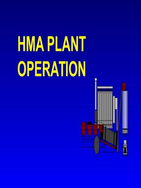 HMA PLANT OPERATION