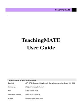 Teaching MATE User Guide