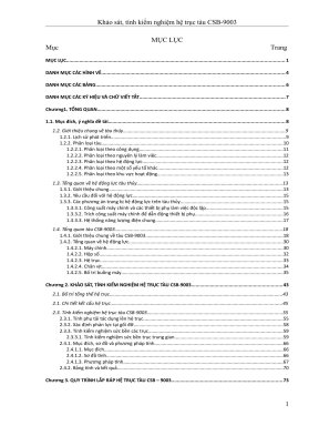 KHẢO SÁT, TÍNH KIỂM NGHIỆM HỆ TRỤC TÀU CSB 9003