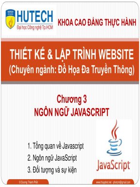 Bài giảng thiết kế và lập trình website chương 3 giới thiệu về ngôn ngữ ...