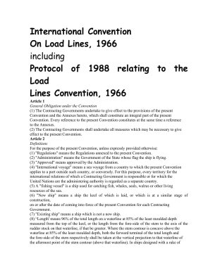 INTERNATIONAL CONVENTION ON LOAD LINES 1966
