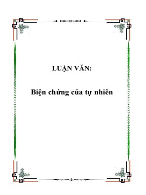 Luận văn phân tích tác phẩm biện chứng của tự nhiên của Ph.Angghen