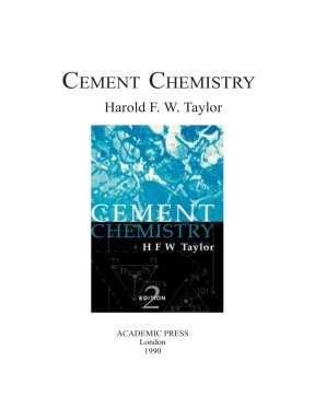 Chemistry cement chemistry h taylor 1997