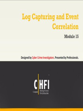 Module 15 log capturing and event correlation