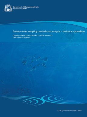 Surface water sampling methods and analysis — technical appendices