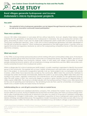 Case Study: indonesias micro hydropower projects