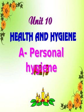 Unit 10 Health and hygiene A2-3