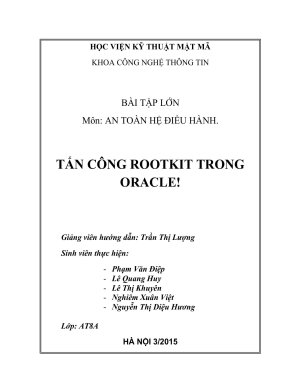 Tấn công rootkit trong oracle AT8A HVKTMM