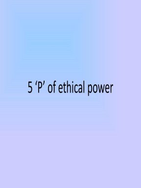the 5 ps of ethical power