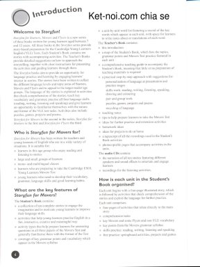 Story fun for movers keys