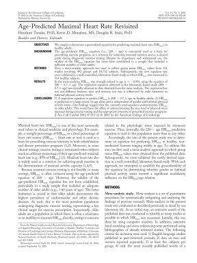 Age predicted maximal heart rate revisited