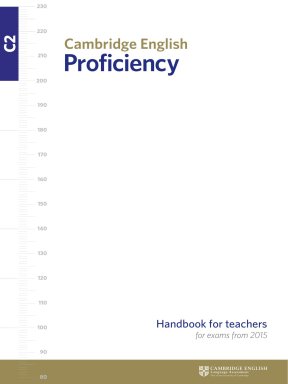 Cambridge English: Proficiency handbook for teachers