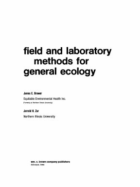 Field and Lab Methods for General Ecology