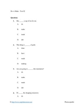 Do vs Make - Test 02