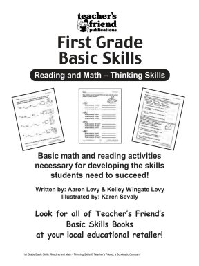 1st grade basic skills reading and math thinking skills