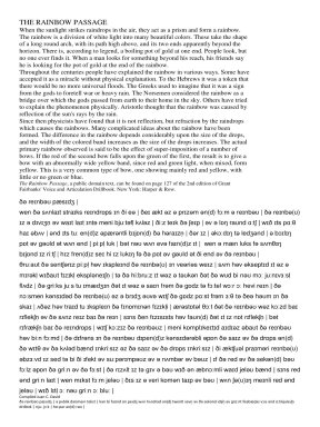129 oTHE RAINBOW PASSAGE
