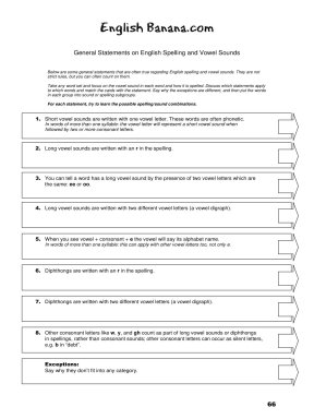 general statements on english spelling and vowel sounds