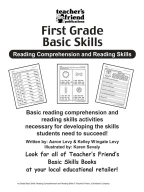 1st grade basic skills reading comprehension and reading skills