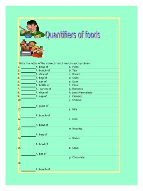 20189 quantifiers of food and drinks
