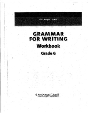Grammar for writing grade 6