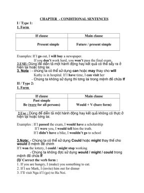 Chapter CONDITIONAL SENTENCES