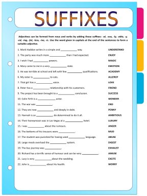 43206 suffixes adjectives formed from nouns and verbs