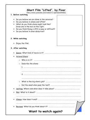 14021 video worksheet lifted short film