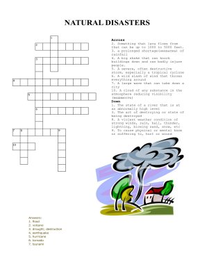 33164 crossword puzzle natural disasters