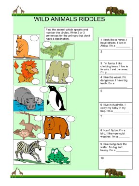 9126 wild animals riddles