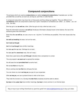 Compound conjunctions