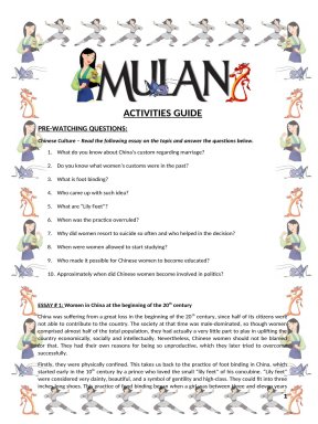 Mulan activity guide 1