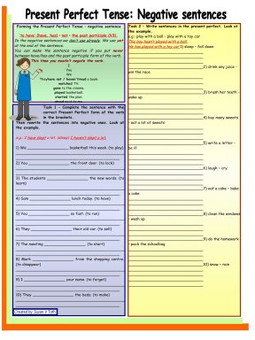 11257 present perfect tense negative sentence elementary grammar guide ...