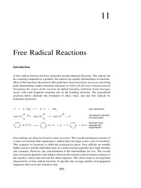 Free radical reactions from advanced organic chemistry
