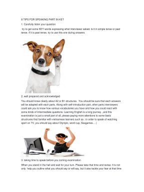 10 TIPS FOR SPEAKING PART IN KET