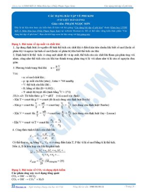 Bai 5 cac dang bai ve phi kim va cac hop chat cua phi kim