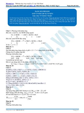 Bai 5 dap an mot so dang bai dac trung cua phi kim