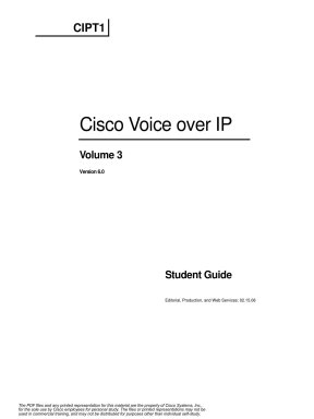Cisco Voice over IP (CVOICE) v6.0 Volumes 3