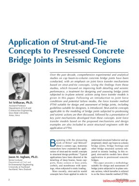 Application of strut and tie concepts to prestressed concrete bridge ...
