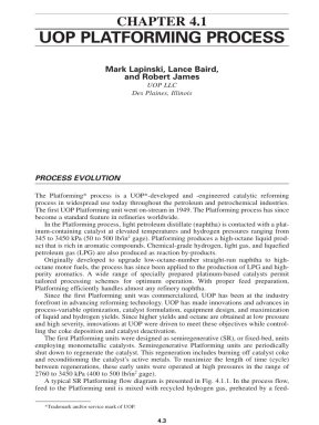 platforming process variables