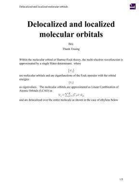 Delocalized and localized molecular orbitals