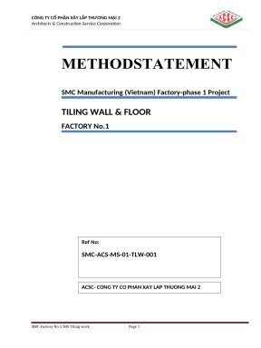 Method statement of Tiling work
