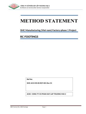 Method Statement of Foundation