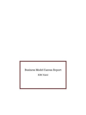 Business Model Canvas Report