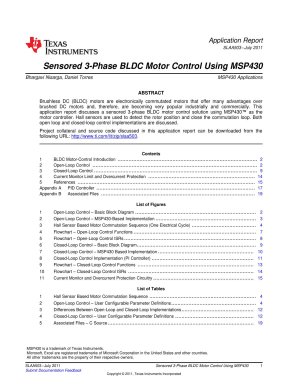 Sensored 3-Phase BLDC Motor Control Using MSP430