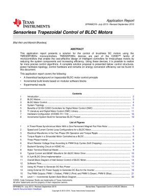 Sensorless Trapezoidal Control of BLDC Motors (Rev. A)
