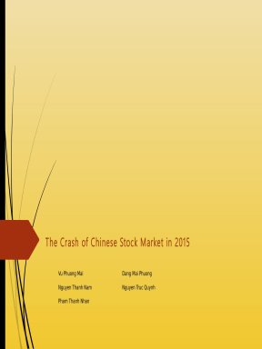 The crash of chinese stock market and impact