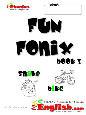 Fun phonics book for kids