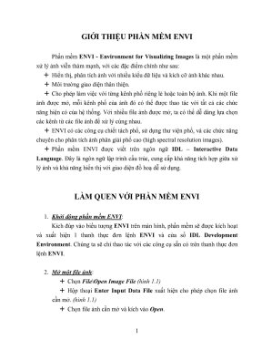 Tiểu luận giới thiệu phần mềm ENVI (environment for visualizing images)