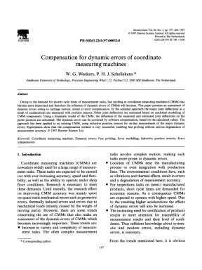 Compensation for dynamic errors of coordinate measuring machines
