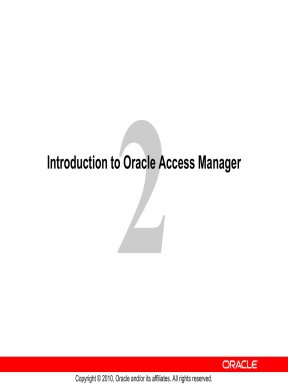 Introduction to Oracle Access Manager